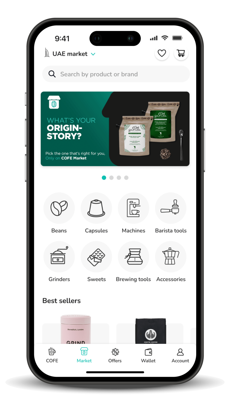 COFE Market - Coffee ordering fast & efficient with COFE App