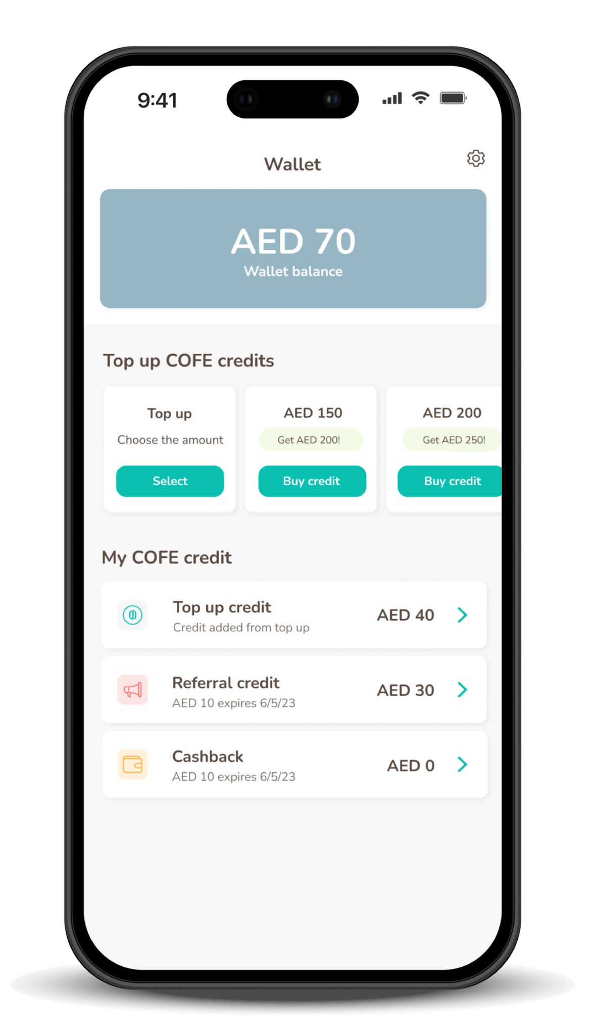 COFE Credits - Coffee ordering fast & efficient with COFE App