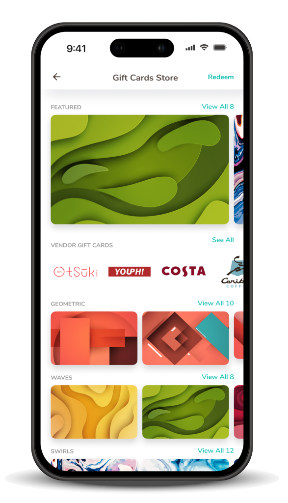 Gift Cards - Coffee ordering fast & efficient with COFE App